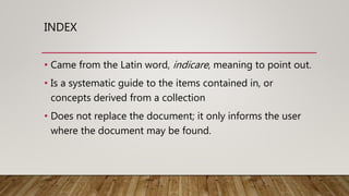 ABSTRACTING AND INDEXING | PPTX