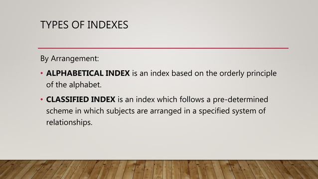 ABSTRACTING AND INDEXING | PPTX