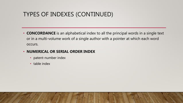 ABSTRACTING AND INDEXING | PPTX