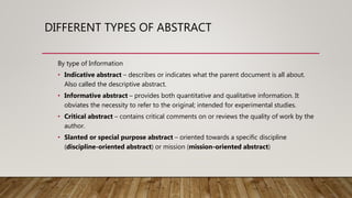 ABSTRACTING AND INDEXING | PPTX