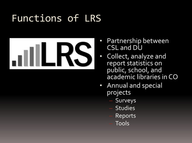 Using LRS for Library Administrators | PPT