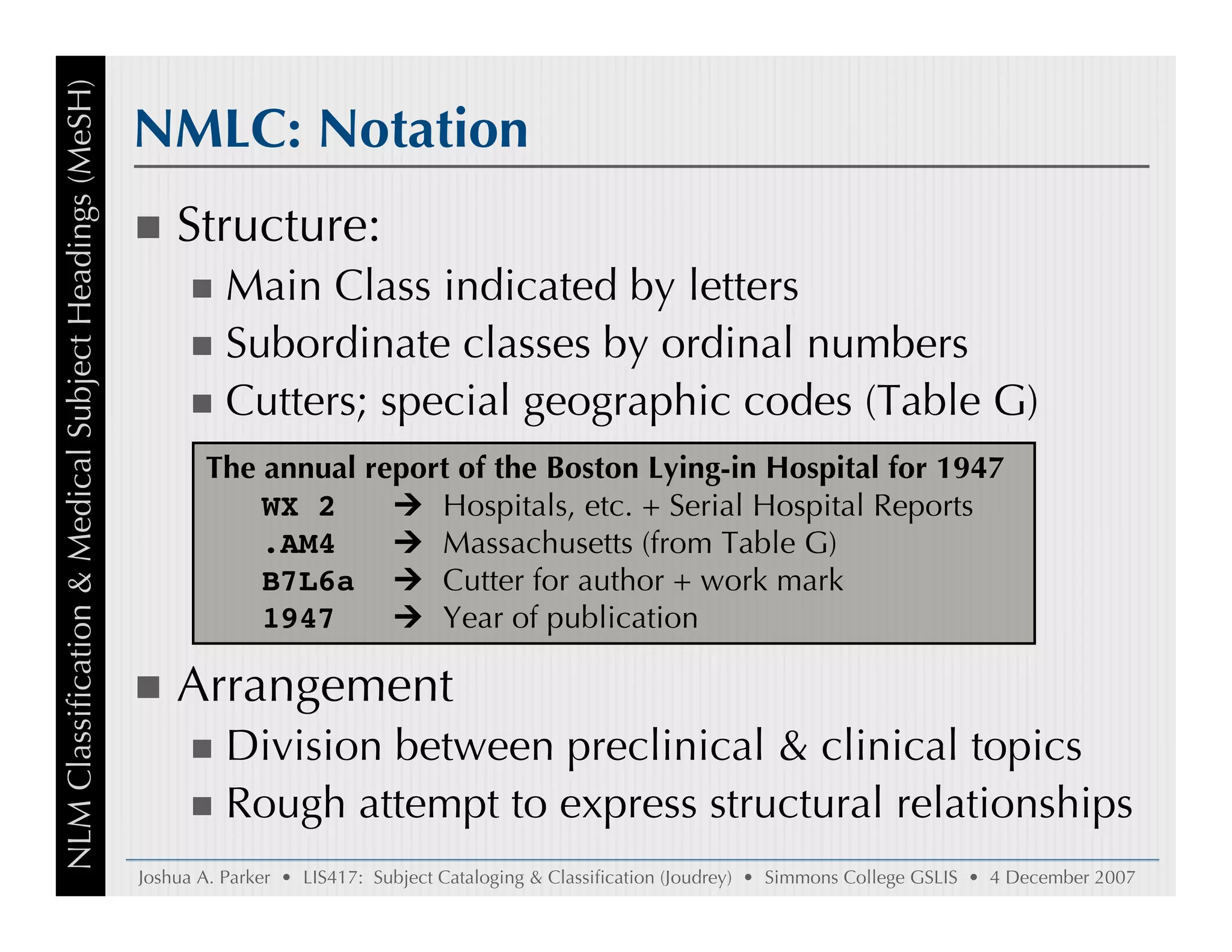 LIS417: NLM Classification and MeSH | PDF