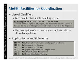 LIS417: NLM Classification and MeSH | PDF