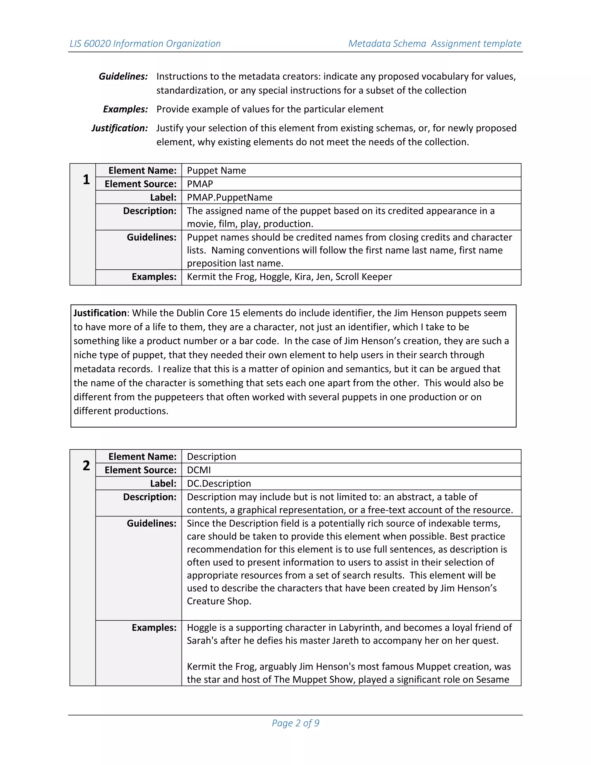 LIS 60020 Metadata Schema | PDF | Technology & Computing