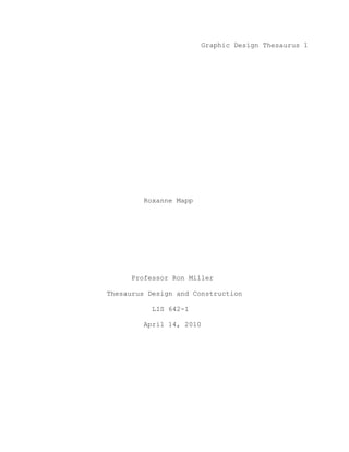 LIS 642 1 Graphic Design Thesaurus | PDF | Desktop Publishing ...