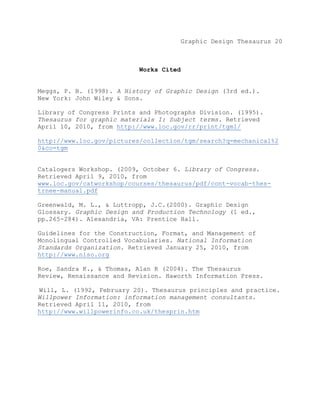 LIS 642 1 Graphic Design Thesaurus | PDF | Desktop Publishing ...