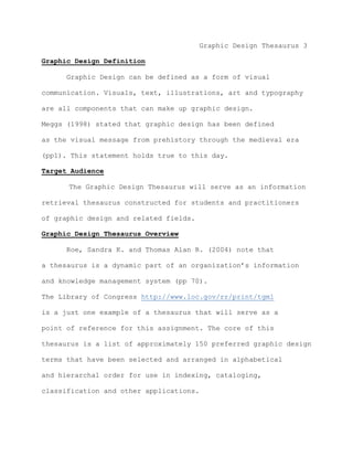 LIS 642 1 Graphic Design Thesaurus | PDF | Desktop Publishing ...