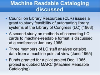 A brief history of MARC | ODP