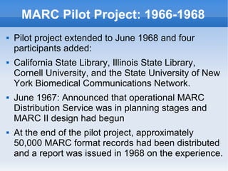 A brief history of MARC | ODP