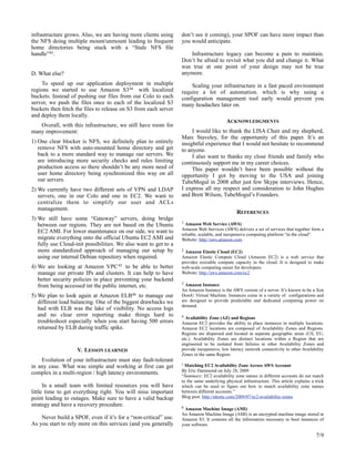 Scaling on EC2 in a fast-paced environment (LISA'11 - Full Paper) | PDF