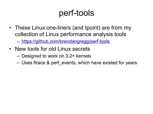 Linux Performance Analysis: New Tools and Old Secrets | PDF