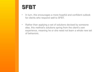 Lisa ann sisson explains solution focused brief therapy | PPT