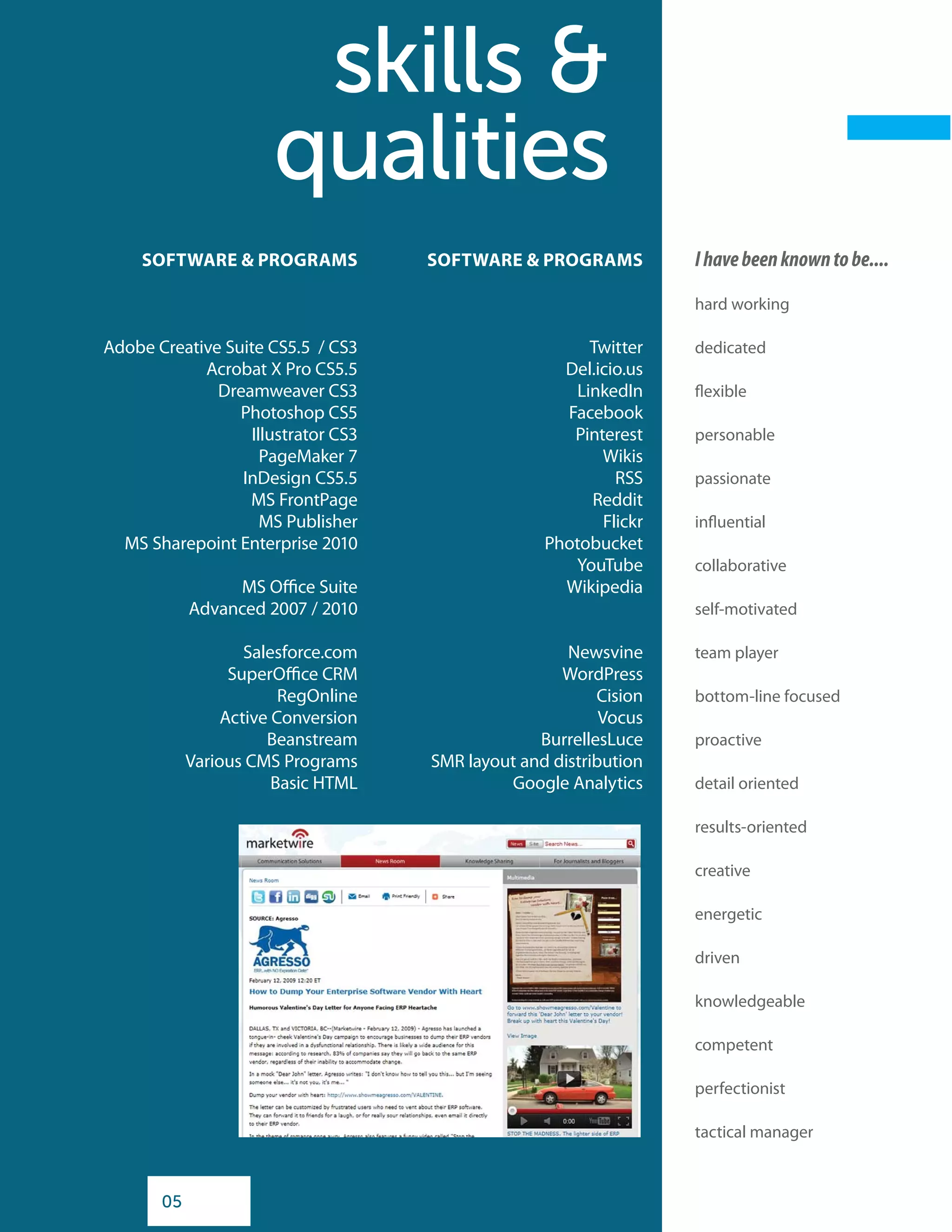 Lisa Baergen Resume Booklet Communications | PDF