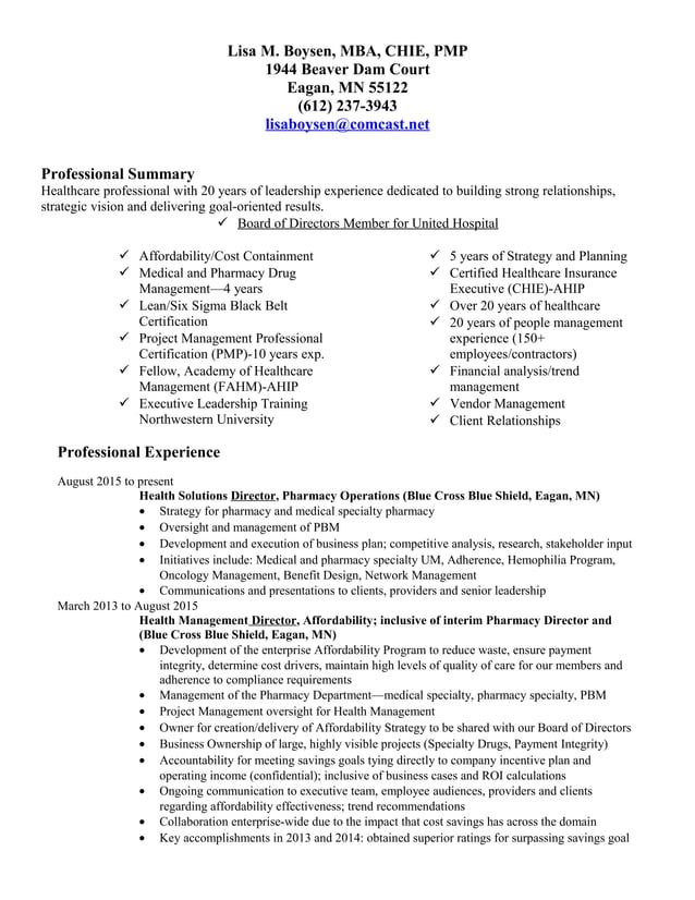 Lisa Boysen Resume | PDF