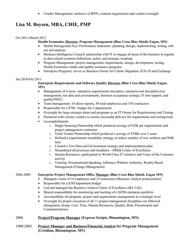 Lisa Boysen Resume | PDF