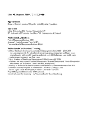 Lisa Boysen Resume | DOC