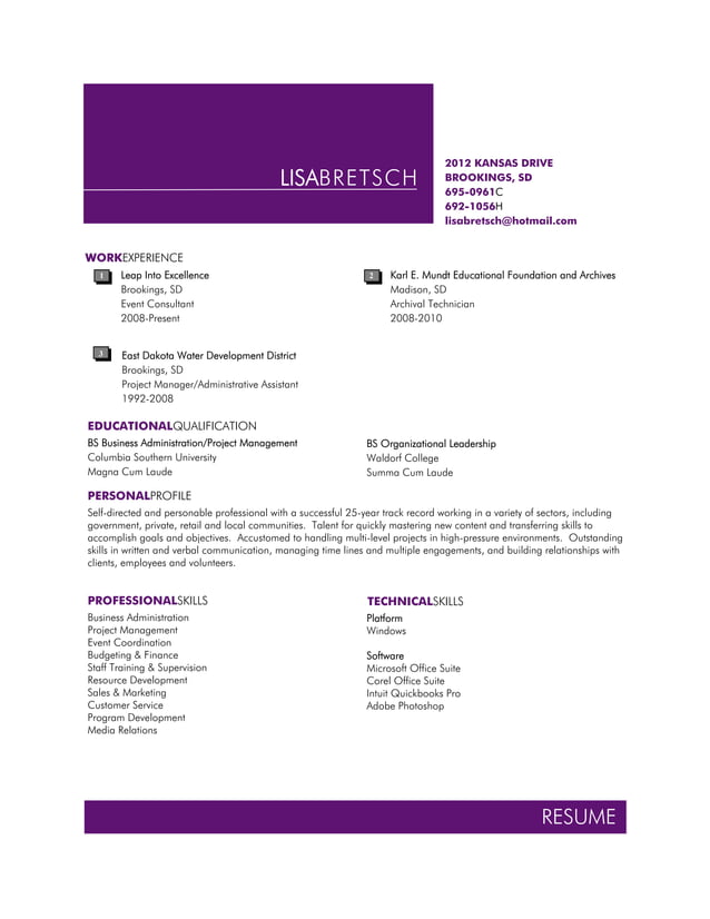 Lisa bretsch business resume | PDF