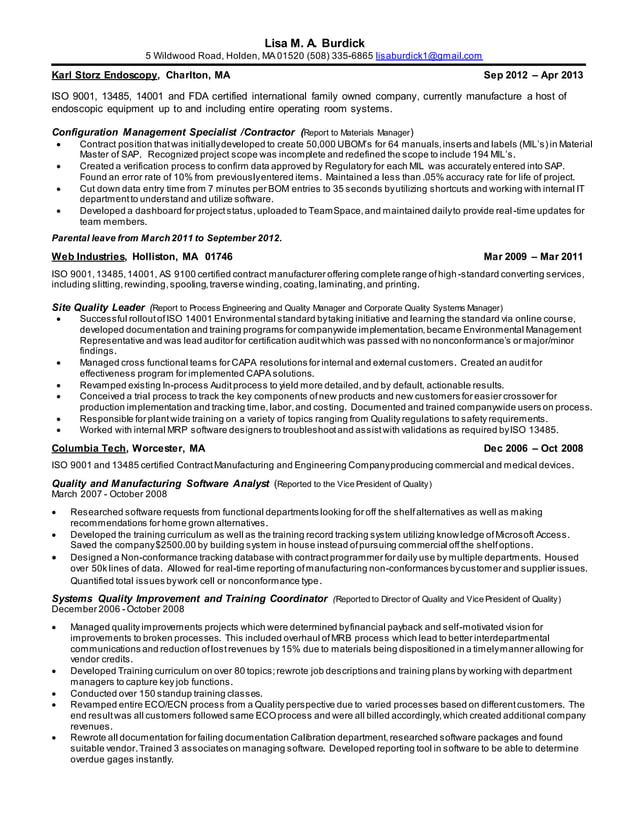 Lisa Burdick Resume 2016 | PDF