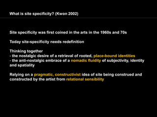 Lisa Diedrich: Site-specific approaches in contemporary European ...