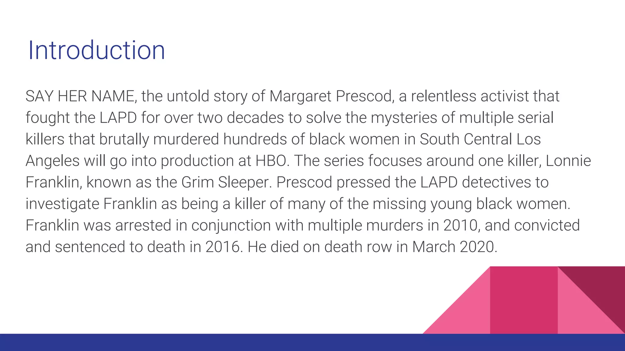 SAY HER NAME, the story of activist Margaret Prescod, lands at HBO | PPT