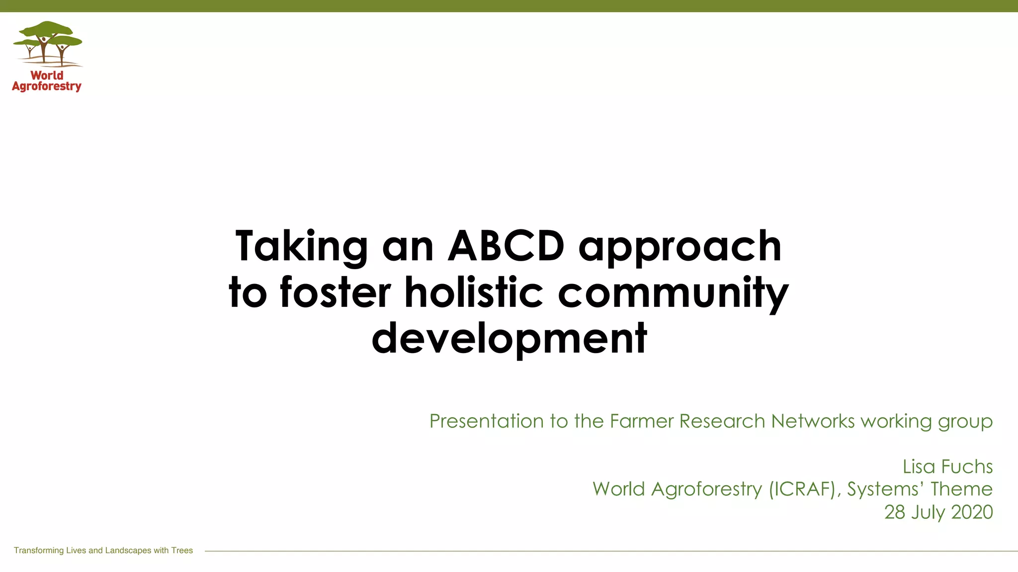 Taking an ABCD approach to foster holistic community development | PPT