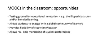 Integrating MOOCs into University Modules | PPT
