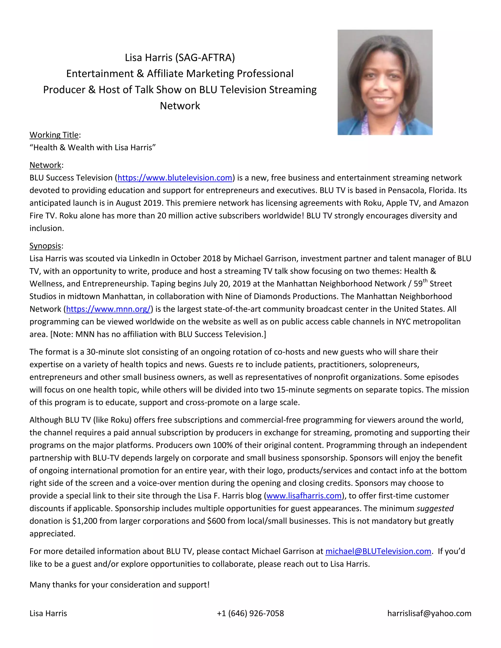 Lisa harris bio and talk show synopsis (updated july 14-2019) e194 | PDF