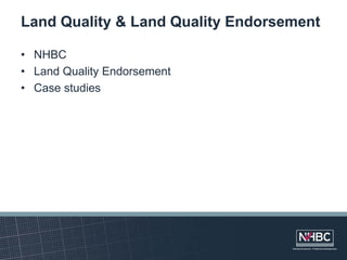Land Quality Endorsement Services | PPT