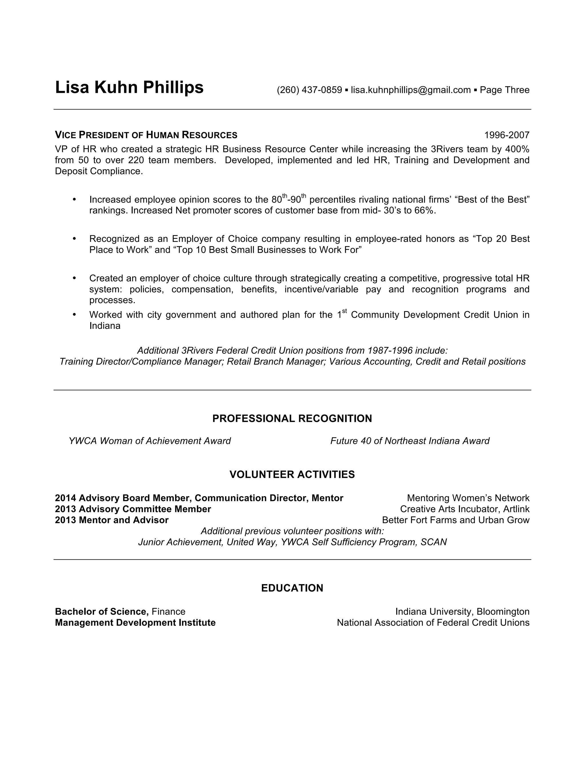 Lisa Kuhn Phillips 2014 resume | PDF