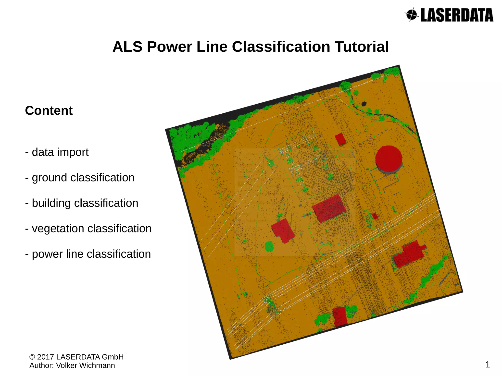Point cloud classifiation including Powerlines with Laserdata LIS Software | PDF