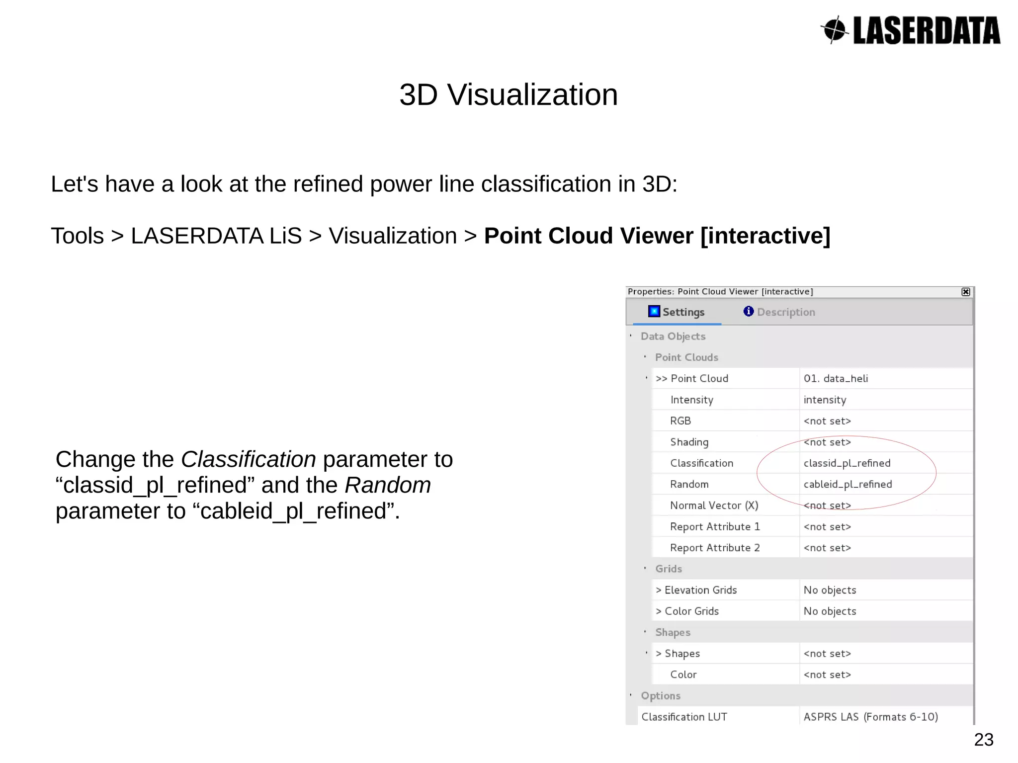 Point cloud classifiation including Powerlines with Laserdata LIS Software | PPT