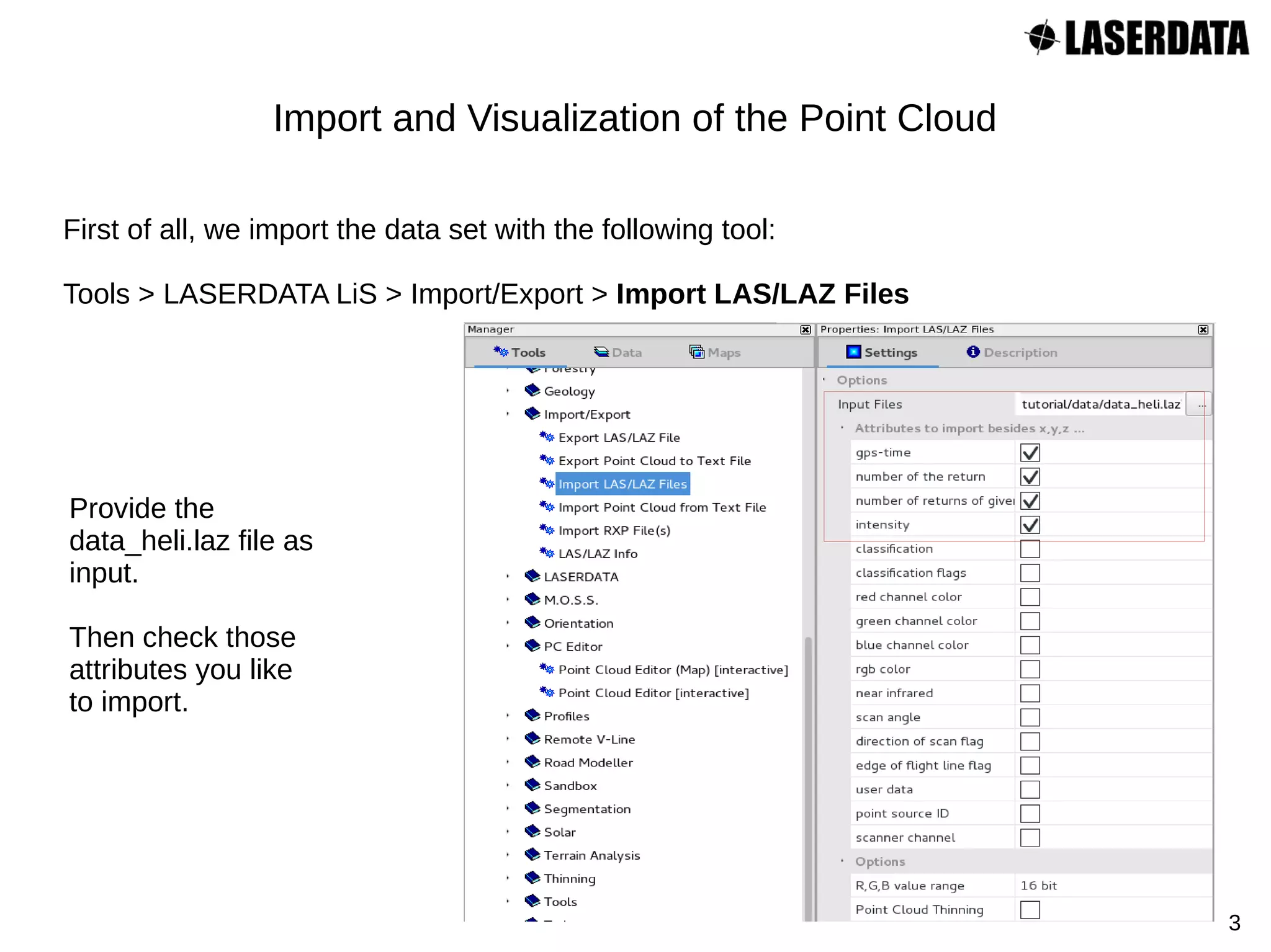 Point cloud classifiation including Powerlines with Laserdata LIS Software | PPT