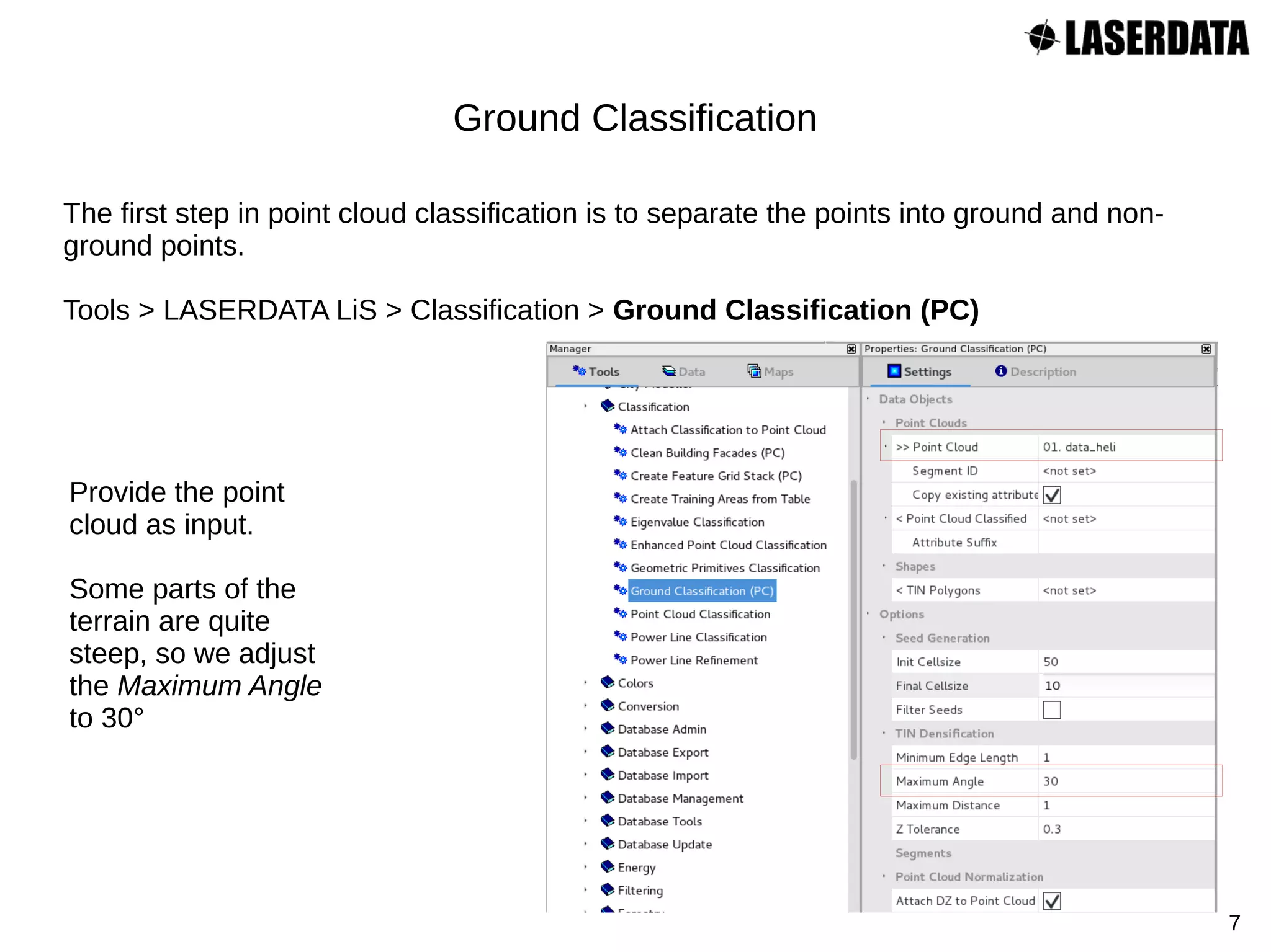 Point cloud classifiation including Powerlines with Laserdata LIS Software | PPT