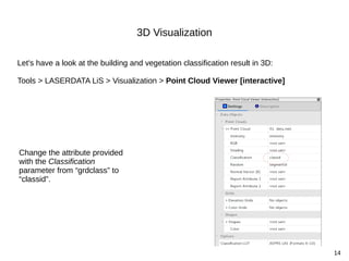Point cloud classifiation including Powerlines with Laserdata LIS Software | PDF