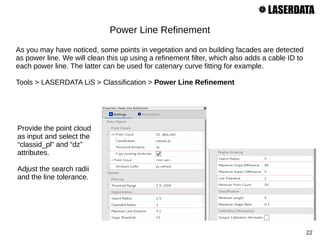 Point cloud classifiation including Powerlines with Laserdata LIS Software | PDF