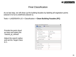Point cloud classifiation including Powerlines with Laserdata LIS Software | PDF