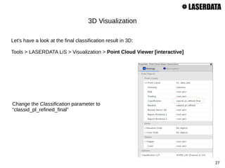 Point cloud classifiation including Powerlines with Laserdata LIS Software | PDF