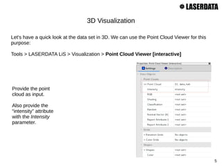 Point cloud classifiation including Powerlines with Laserdata LIS Software | PDF