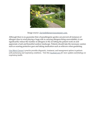 Gardening Without the Sniffles: The Possibility of Allergy-free ...
