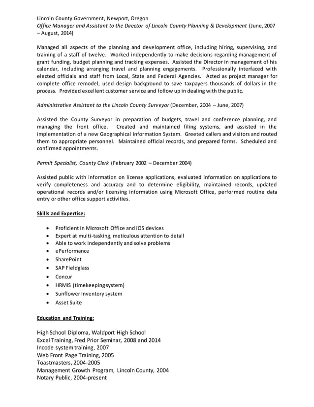 Lisa Marolf's resume 05.27.16