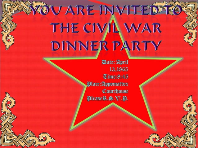 Civil War Dinner Party | PPT