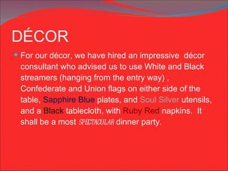 Civil War Dinner Party | PPT