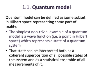Quantum Computer: Quantum Model and Reality | PPTX