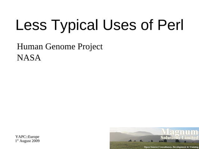 Introduction to Perl - Day 1 | ODP