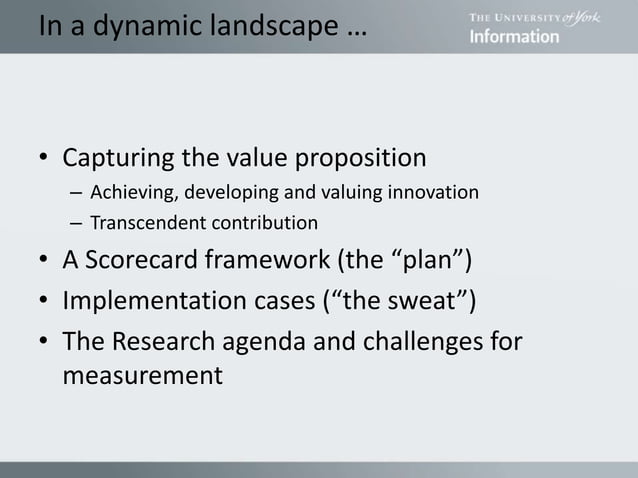 Dynamic approaches to value | PPT