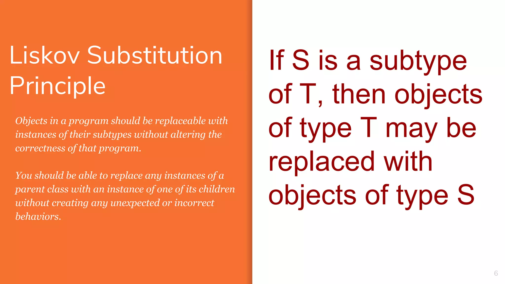 Liscov substitution principle | PDF | Programming Languages | Computing
