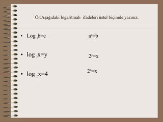 LİSE - LOGARİTMA FONKSİYONU (SLAYT) | PPT