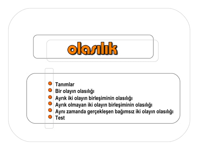 OLASILIK | PPT