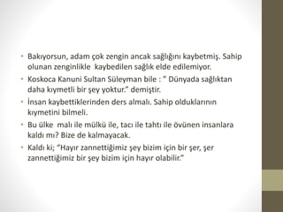 Lise 13. hafta sabir | PPTX