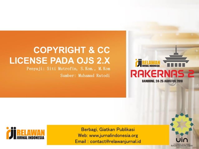 COPYRIGHT & CC LICENSE PADA OJS 2.X | PDF
